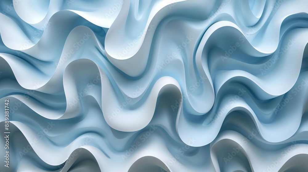 Rendering of abstract swirl with wavy shape. For luxurious wallpaper or ...