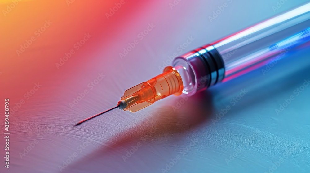 Insulin pen and needles minimal clean background bright studio lighting ...