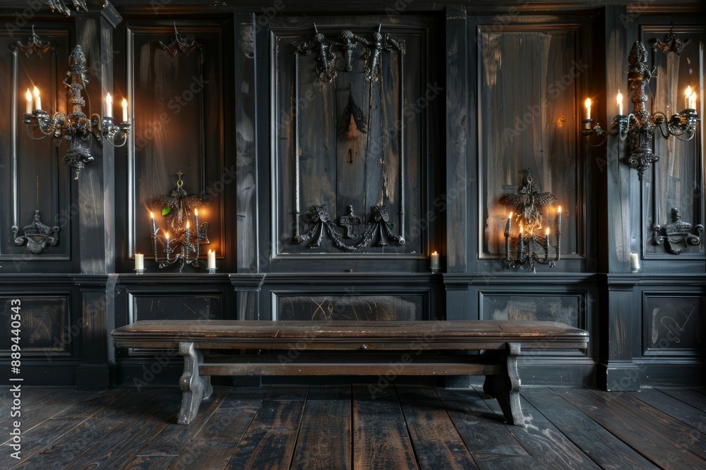 Stunning haunted room wallpaper with a classical architecture style ...