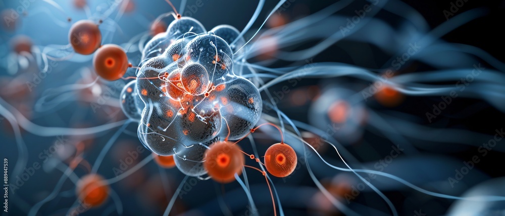 Glowing Electron Paths Artistic Visualization of Atomic Energy Levels ...