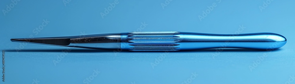 Sterile surgical instruments clean flat background bright studio ...