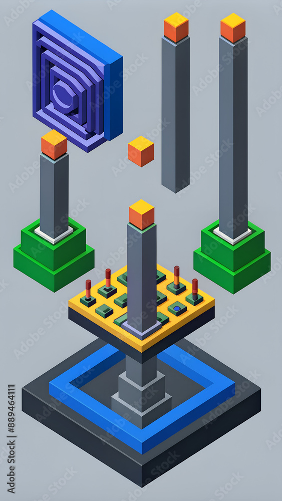 Radio waveguides icons vector illustration. Physics, radio engineering ...