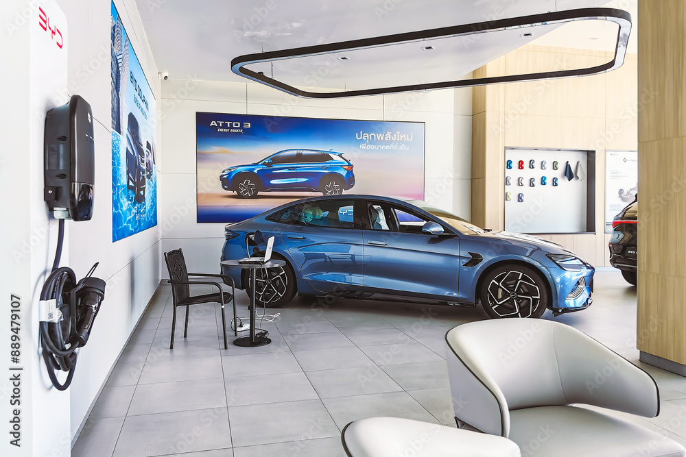 KANCHANABURI - THAILAND, JULY 6,2024 : Inside a showroom and interior ...