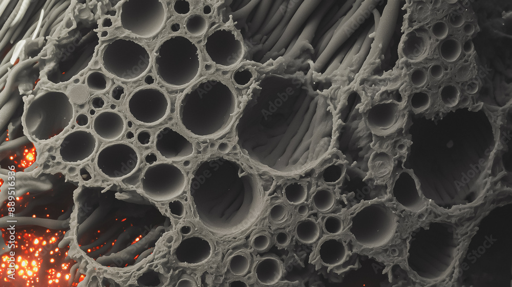 Macro Photography of Porous Biochar Charcoal on a Microscopic level ...