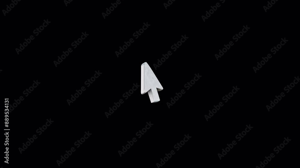 3D Mouse Cursor Icon Clicking Animation on a Transparent Background ...