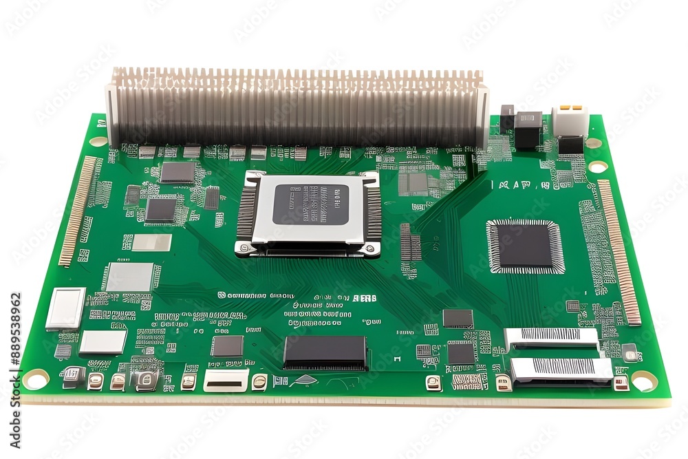 VGA, RAM, Mainboard: Core Components of a Computer System Stock Photo ...