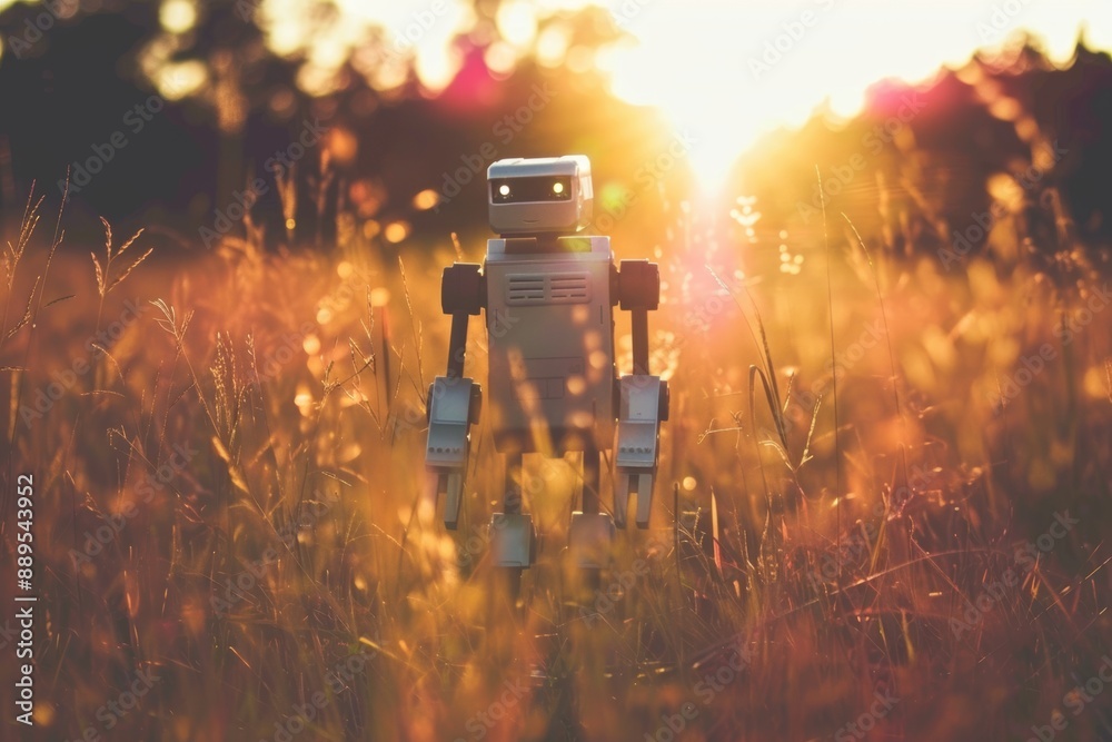 Featuring an organically styled humanoid robot with realistic, human ...