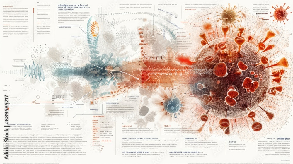 A detailed infographic depicting the lifecycle of a virus, from entry ...
