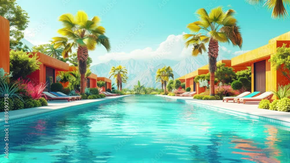 Pool Party Animation with Sunny Summer Vibes: sunshine and summer fun ...