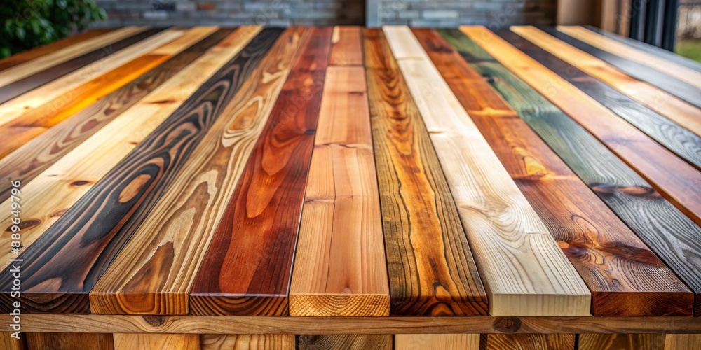 Striped Wooden Surface A Detailed Composition of Diverse Wood Grain ...