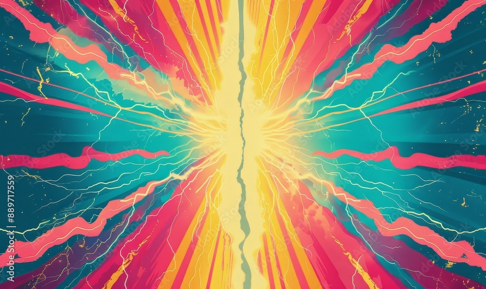 lightning explosion excitement abstract background, Posters, Banner ...