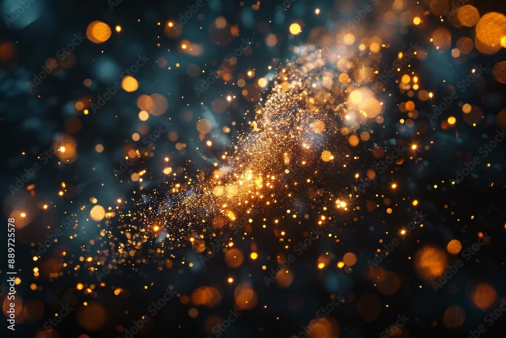 Sparkling Gold Burst: A stunning 4K photo of exploding gold fireworks ...