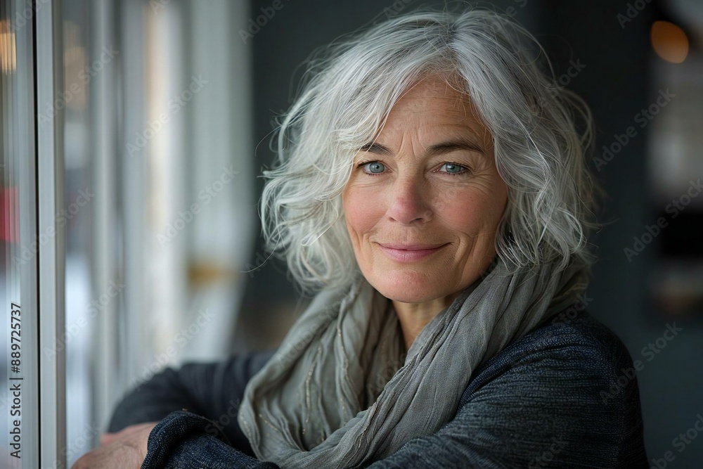 portrait of a senior woman with bipolar disorder showcasing her mood ...