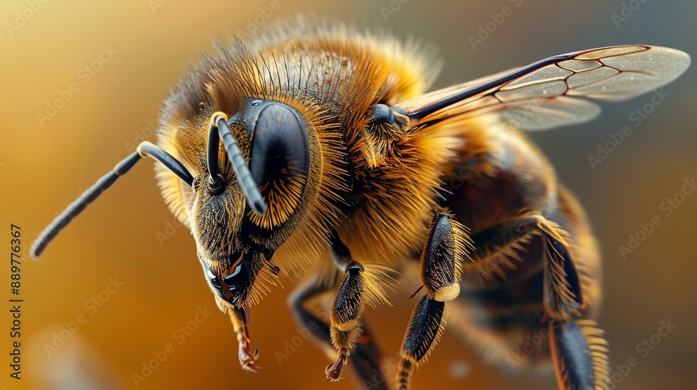 A bee is a flying insect that is known for its role in pollinating ...