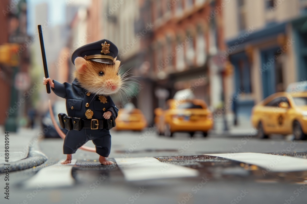 Hamster policeman,hamster police officer,police uniform. A determined ...