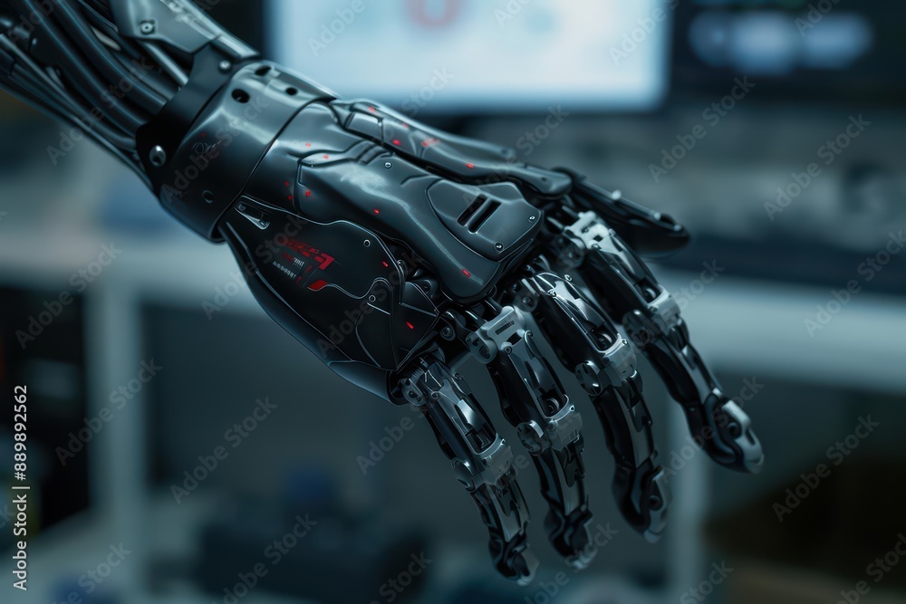 Prosthetics are illustrated as an ultramodern, supernatural scene with ...