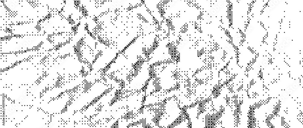 Pixelated grained wrinkled texture bitmap. Dither grunge crumpled ...