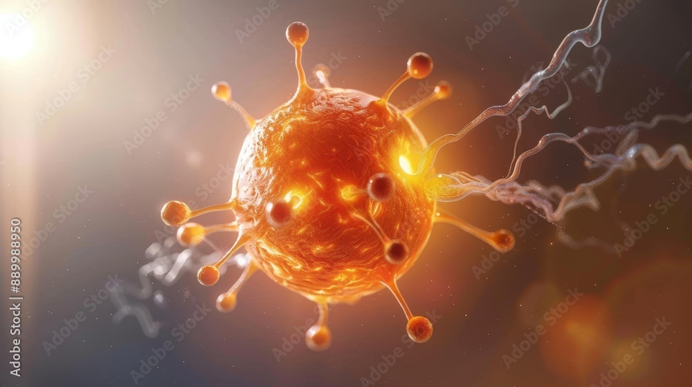 Artistic representation of nuclear fusion in the Sun's core, with ...