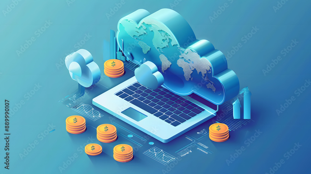 Cloud Computing Cost Efficiency Cost Efficiency In Cloud Computing With An Image Showing Pay