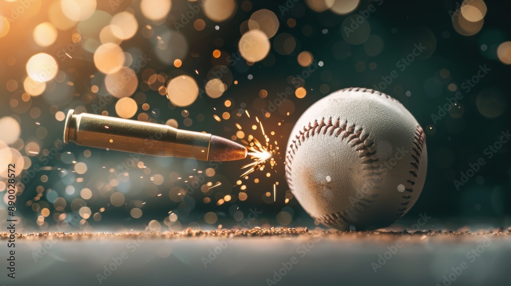 Bullet Impacting a Baseball. An image of a bullet hitting a baseball ...