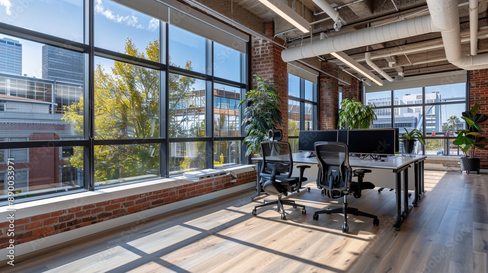 A collaborative workspace where an employee with a limb difference uses ...