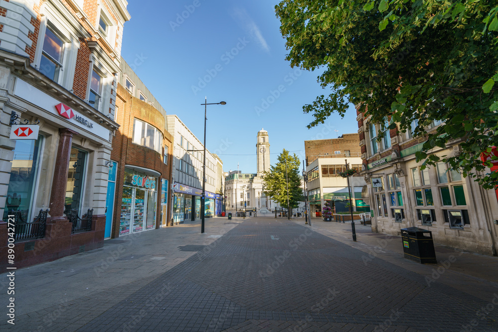 George street at Luton city center. England. Until 1810 it was known as ...