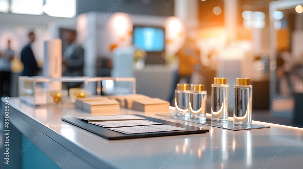 Organized Conference Registration Desk with Name Badges and Welcome ...