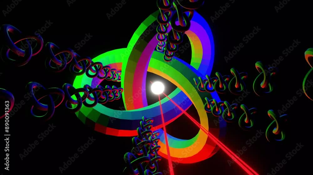 13 seconds of seamless DJ visualizer looping video of black background ...