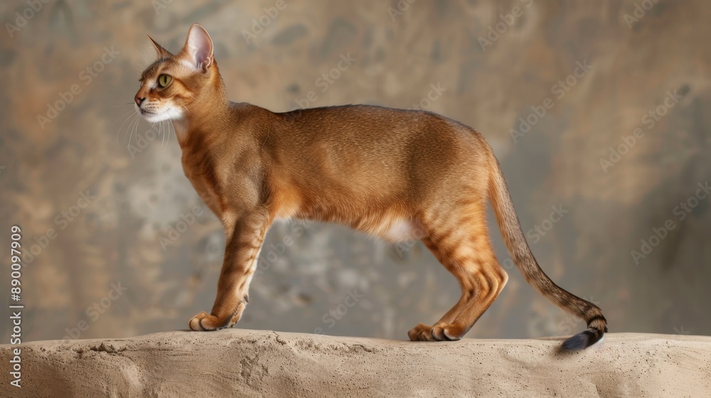 Abyssinian: With a sleek, muscular build and a short, ticked coat ...