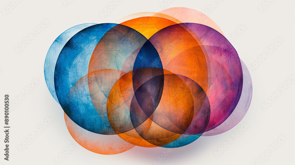 Three overlapping circles visualize relationships and connections. The ...