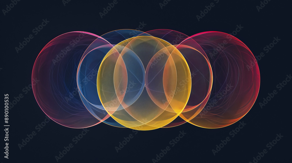 Three overlapping circles visualize relationships and connections. The ...