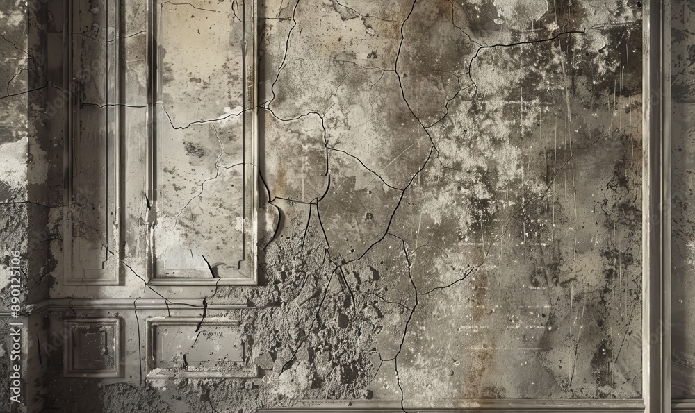 Layered plaster panels with cracks and textures reveal hidden depths ...