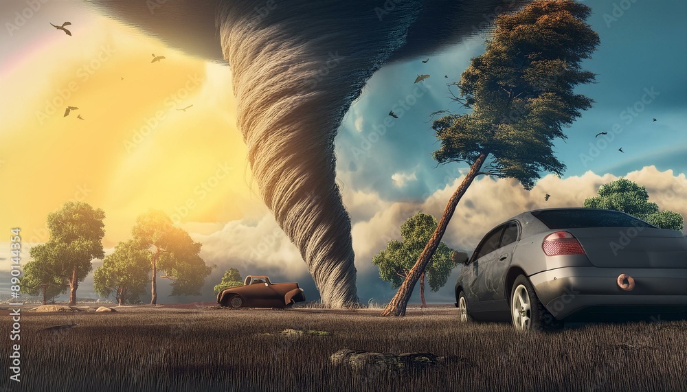 Nature's Fury: Tornado Rips Trees from Earth, Hurls One into Car ...