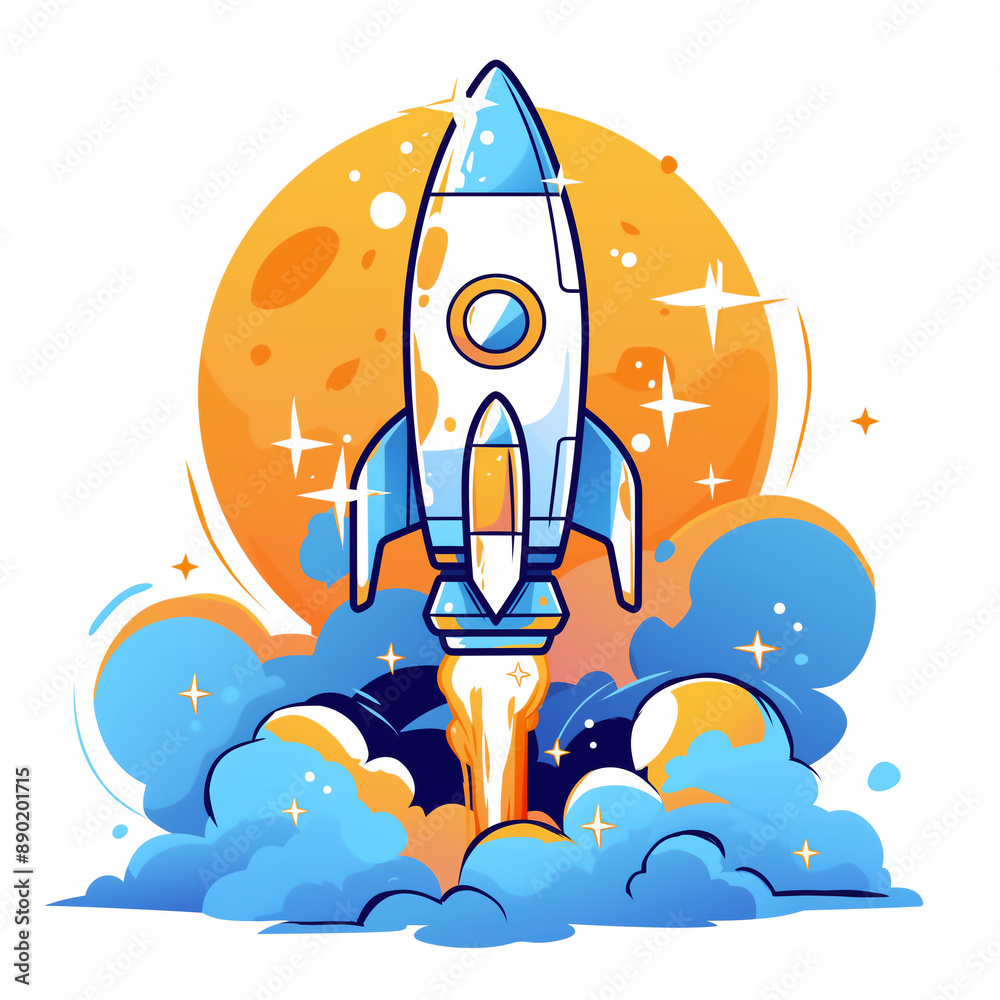 Futuristic Rocket Logo Icon Design Vector for Posters and Banner ... Futuristic Rocket Logo Icon Design Vector for Posters and Banner ...