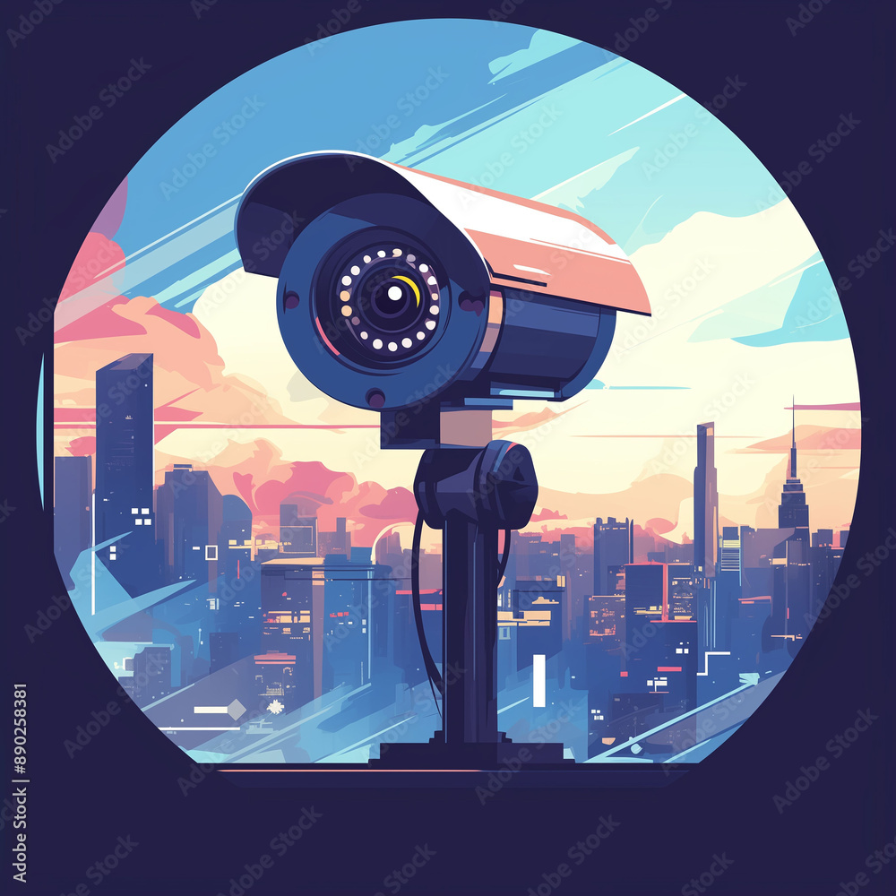 Sleek and Stylish CCTV Camera Design Vector for Book Covers and ...