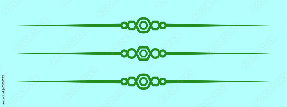 divider line green vector isolated for border of text paragraph ...