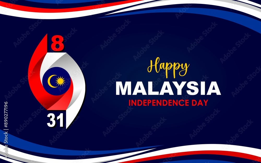 Simple Elegant 67th Malaysia Independence Day 2024 Template with ...