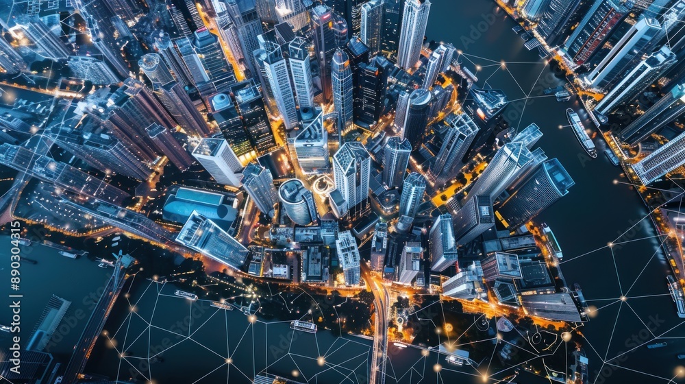 Generate a photo realistic image of smart urban planning tools ...