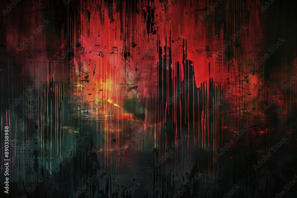 Dark and Distressed Abstract Background with Evil Color Palette and ...