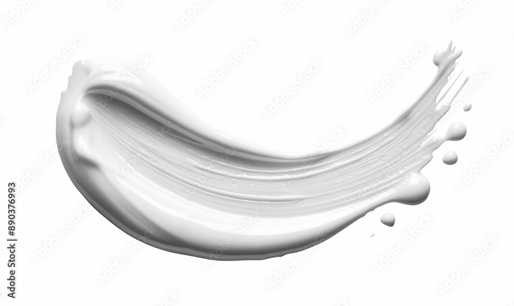 Luxurious Sunscreen Cream Texture on White Background: Silky Smooth SPF ...