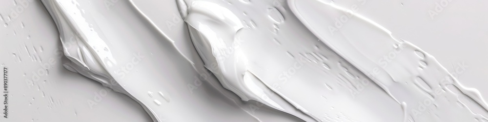 Luxurious Sunscreen Cream Texture on White Background: Silky Smooth SPF ...