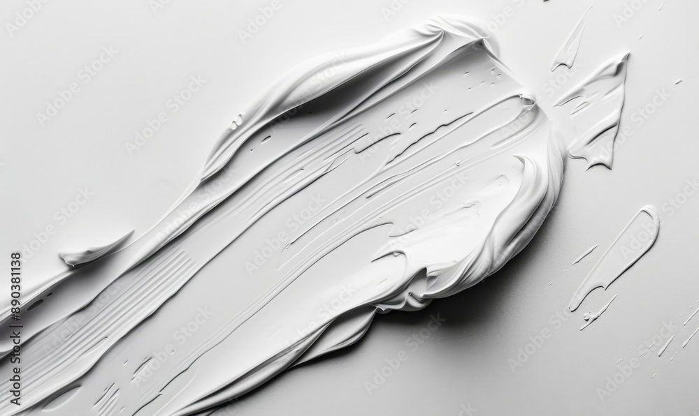 Luxurious Sunscreen Cream Texture on White Background: Silky Smooth SPF ...