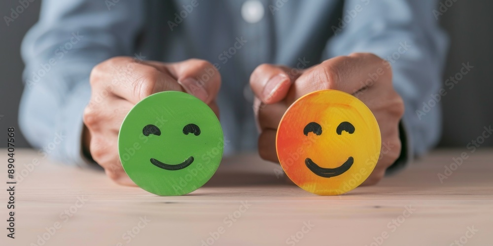 Customer Satisfaction Rating with Happy and Sad Face Icons: Online ...