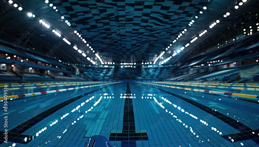Olympic Pool Swimming Venue at Beijing Olympic Stadium Viewed from ...