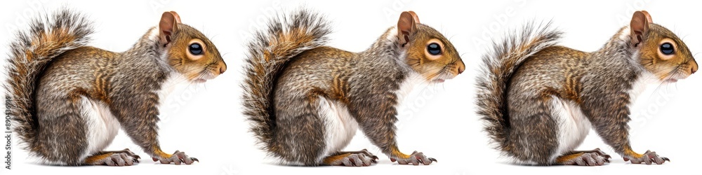 Adorable Squirrel Portrait Collection: Multiple Angles and Side Views ...