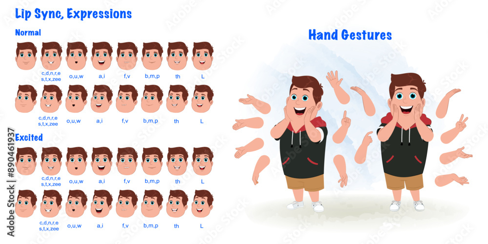 Set of fat character design. Character model sheet. Character creation ...