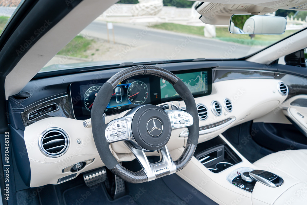 Cluj-Napoca, Cluj-Romania-21.07.2024: Leather interior design of German ...