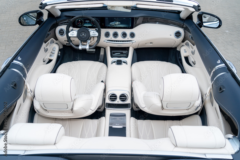 Cluj-Napoca, Cluj-Romania-21.07.2024: Leather interior design of German ...