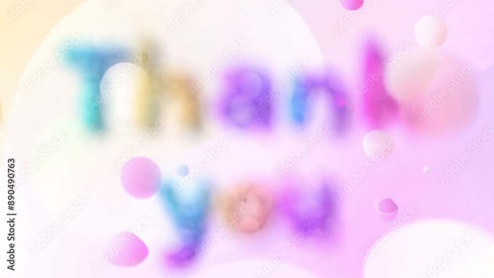 A very colourful animated lettering of the words Thank you as a thank ...