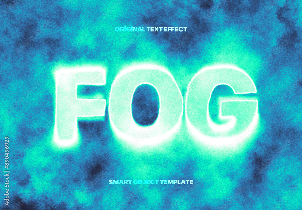 Acid Fog Text Effect Mockup Stock Template | Adobe Stock